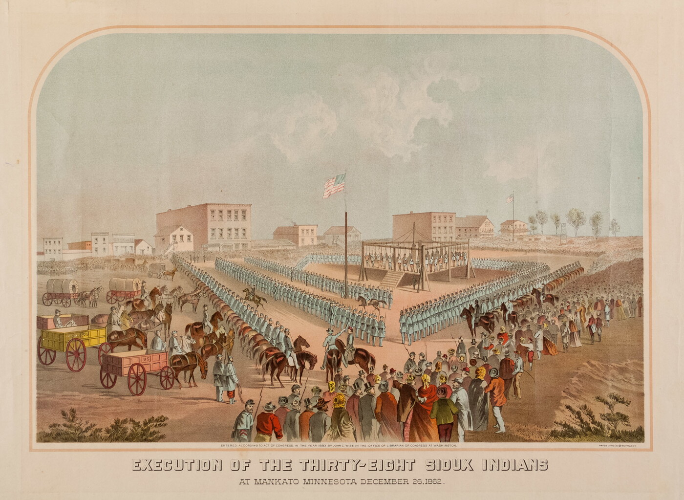 Execution of the Thirty-Eight Sioux Indians at Mankato, Minnesota ...