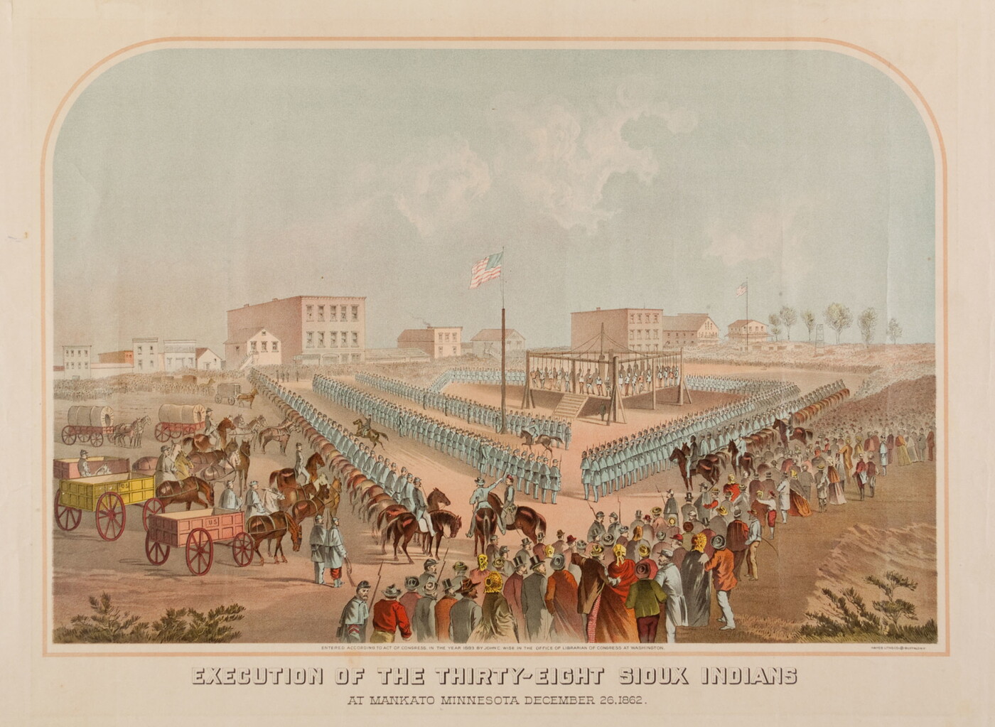 Execution of the Thirty-Eight Sioux Indians at Mankato, Minnesota ...