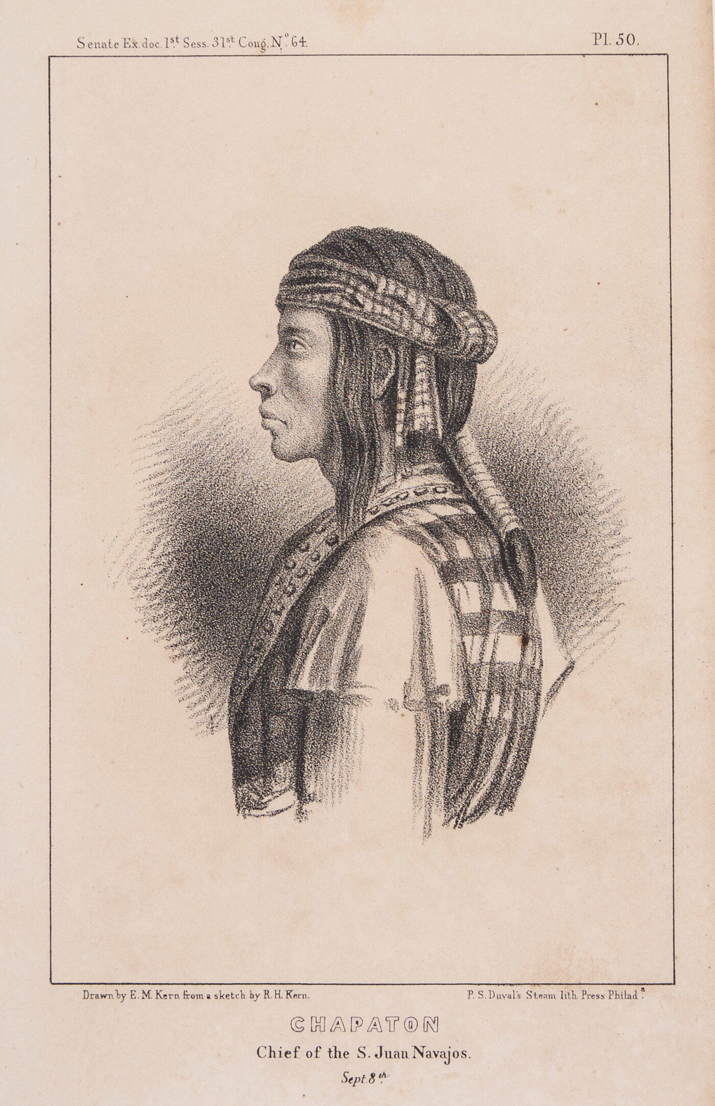 Chapaton, Chief of the S. Juan Navajos. Sept. 8th. | Amon Carter Museum ...