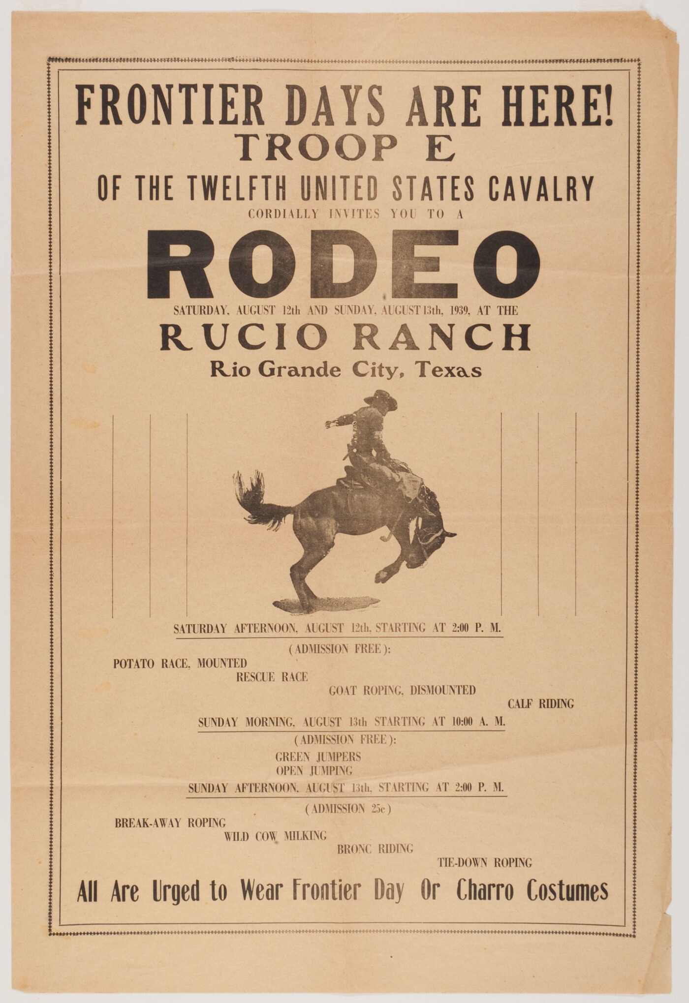 Frontier Days Are Here! Troop E of the Twelfth United States Cavalry ...