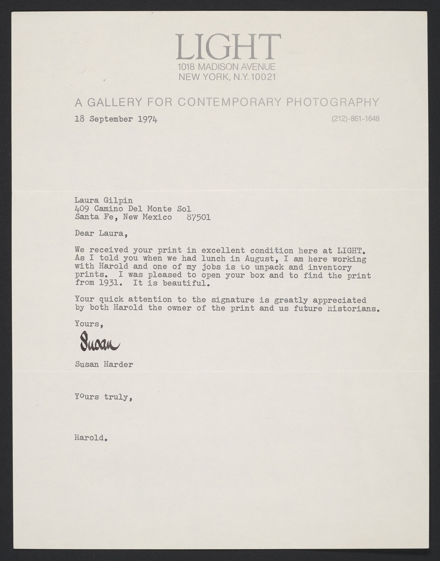 Susan Harder, Light: A Gallery for Contemporary Photography, New York ...