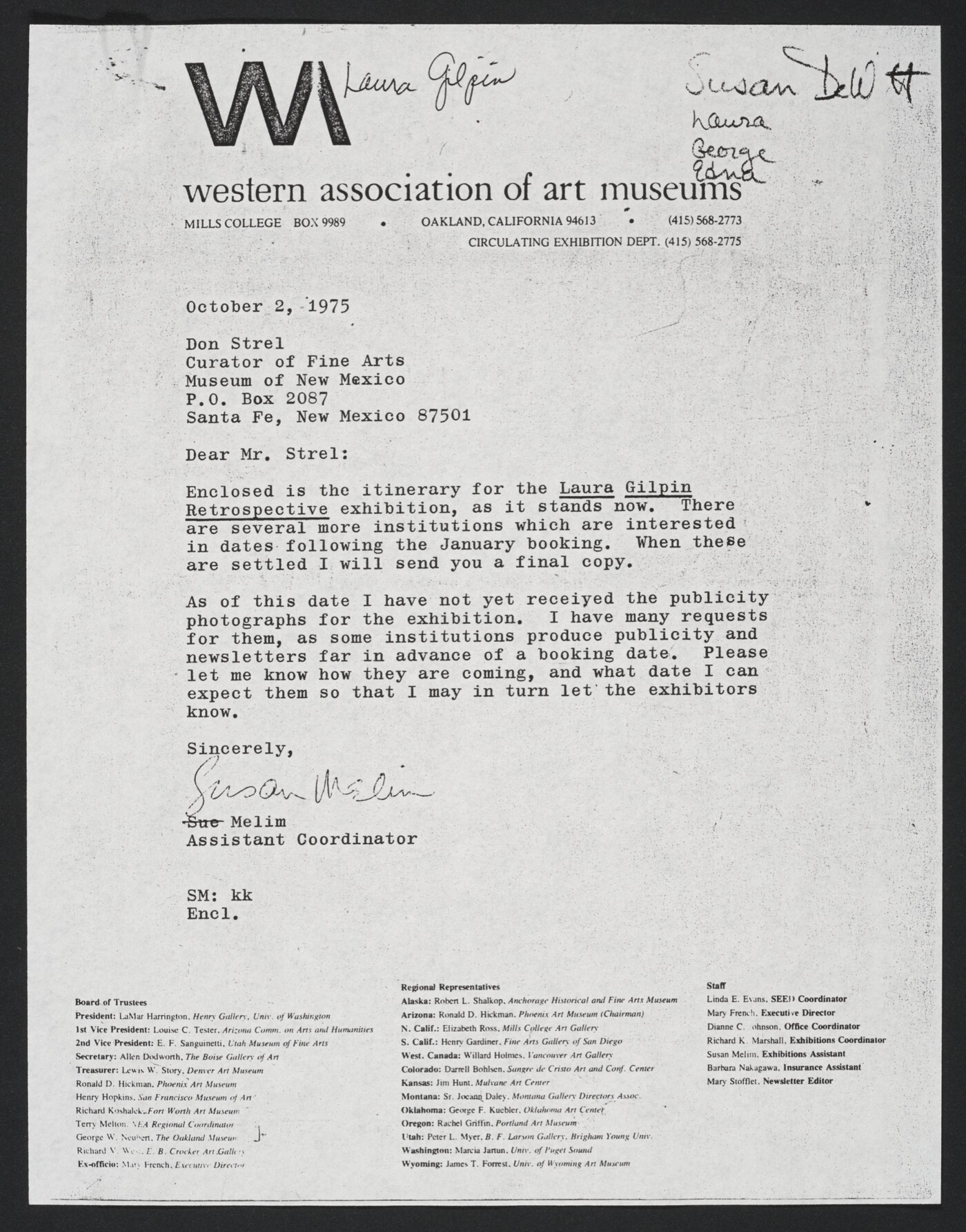 Susan Melim, Assistant Coordinator, Western Association of Art Museums ...