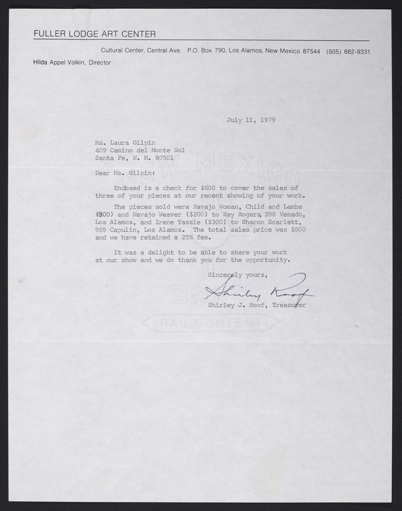 Shirley J. Roof, Treasurer, Fuller Lodge Art Center, Los Alamos, New ...