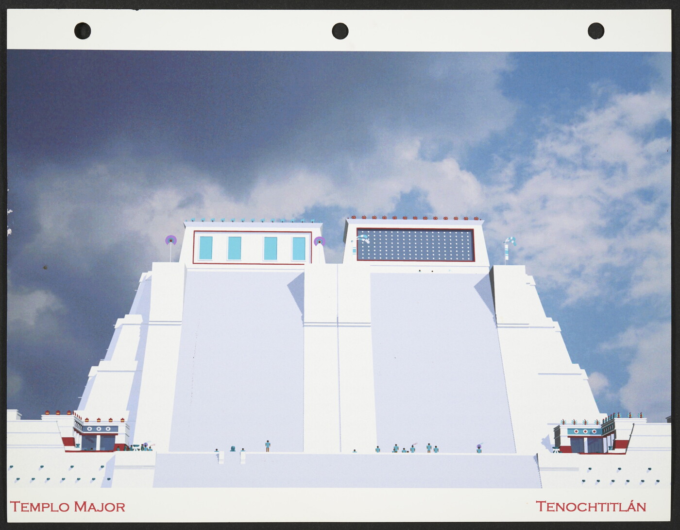 Rendering of Templo Mayor at Tenochtitlan. n.d. | Amon Carter Museum of ...