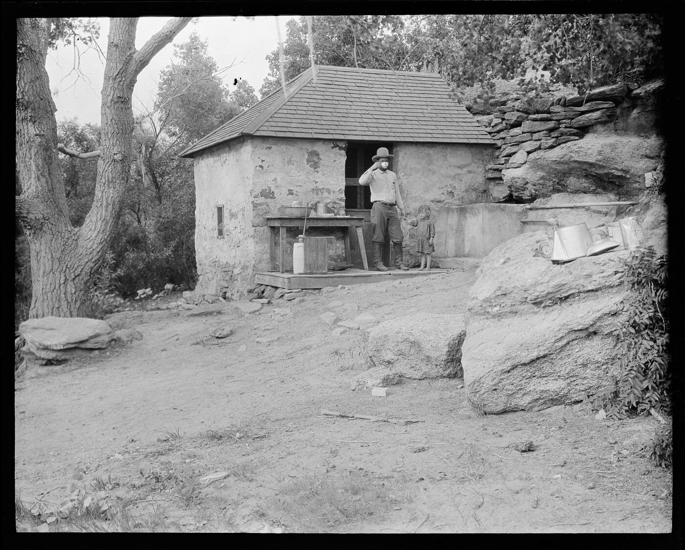 A famous spring house at ranch headquarters. Spur Ranch, Texas. | Amon ...