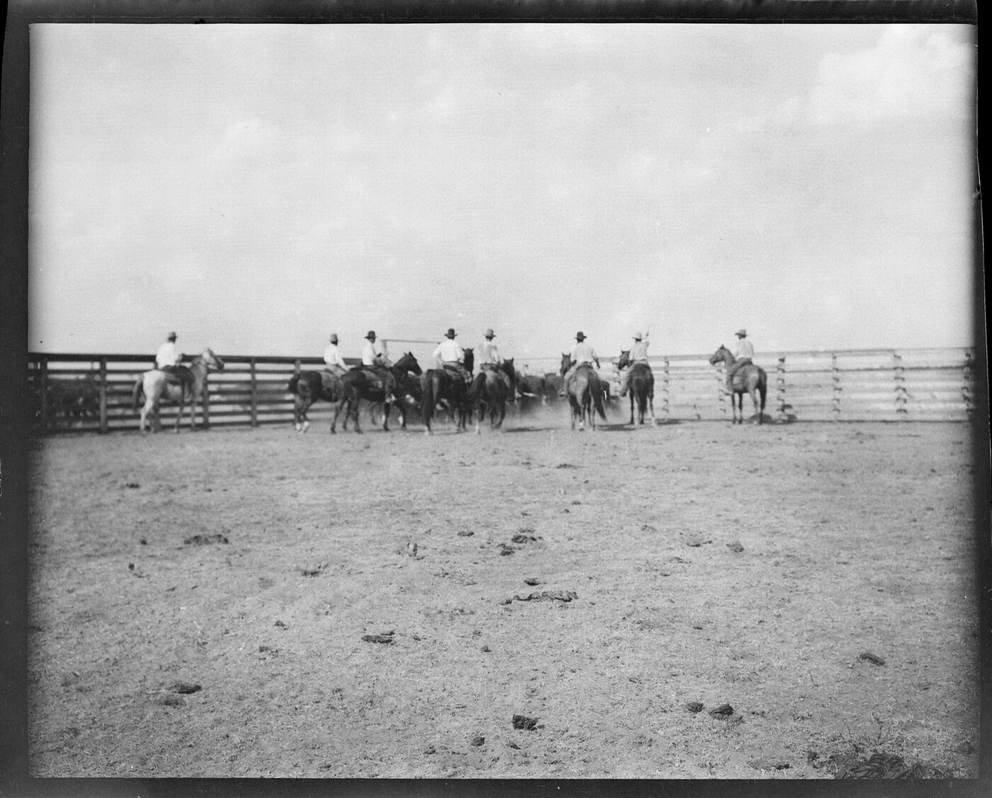 Some Matador cowboys at work in a corral. Matador Ranch, Texas. | Amon ...