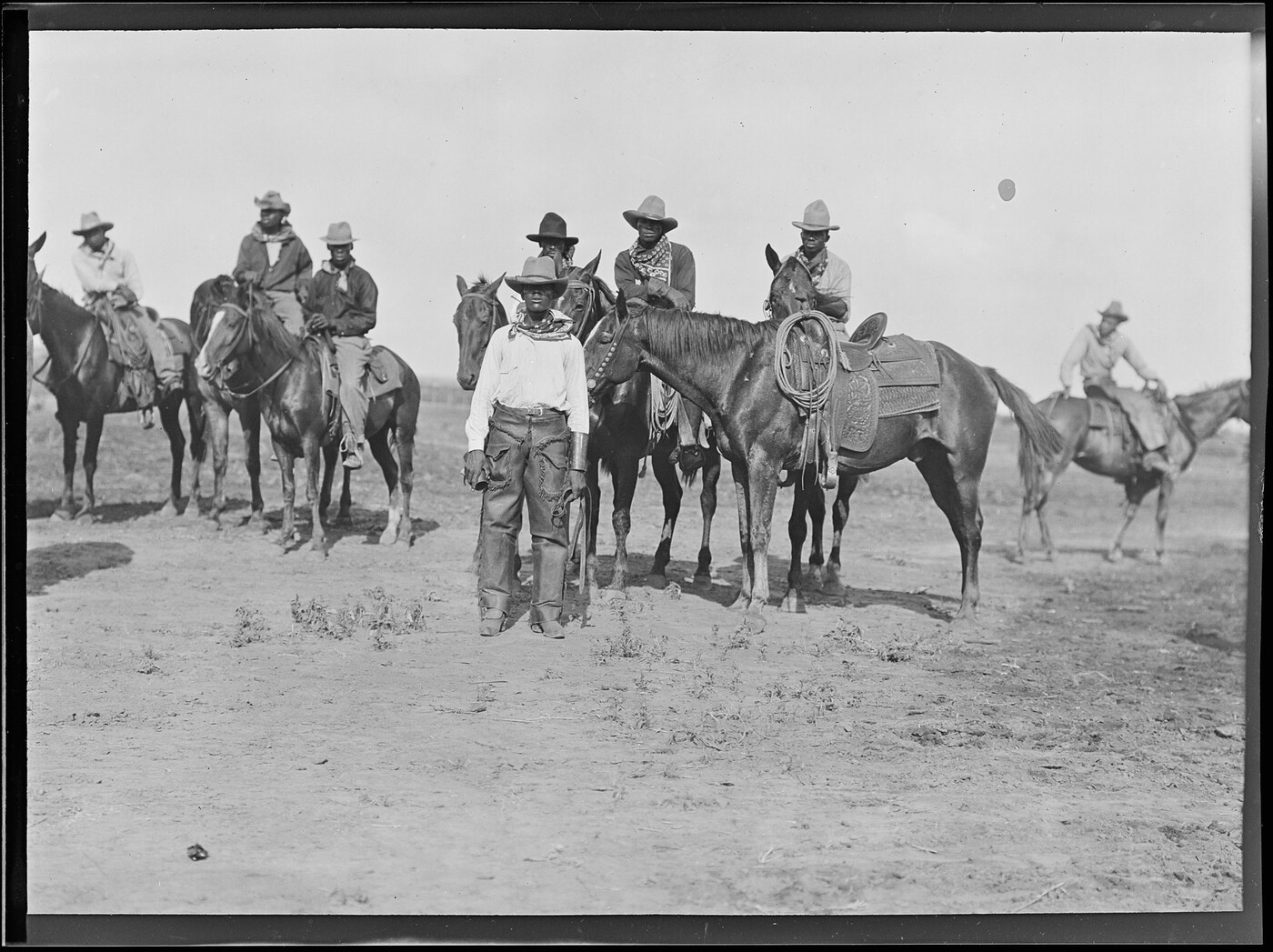 [African-American cowboys during the Negro State Fair, Bonham, Texas ...