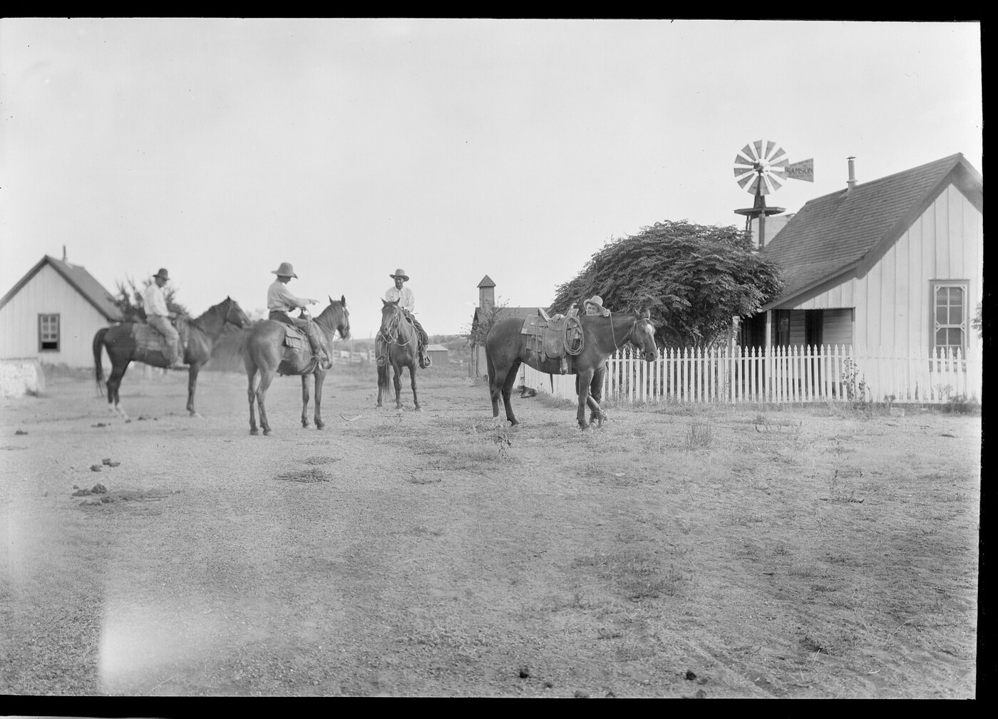 Cowboys by the bunkhouse. JA Ranch, Texas. | Amon Carter Museum of ...