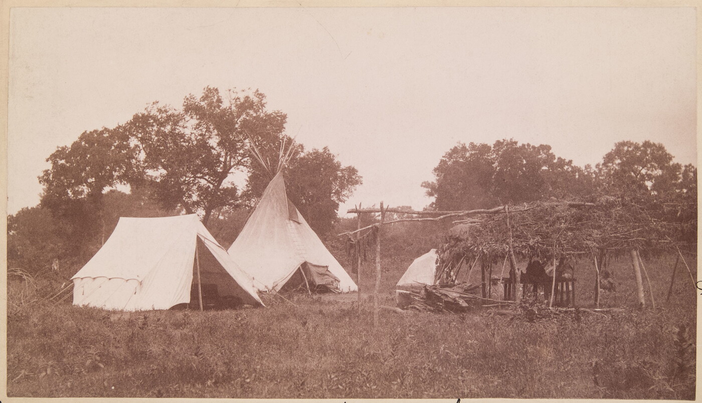 Tipi and Summer Shelter, Kiowa Reservation, Oklahoma | Amon Carter ...