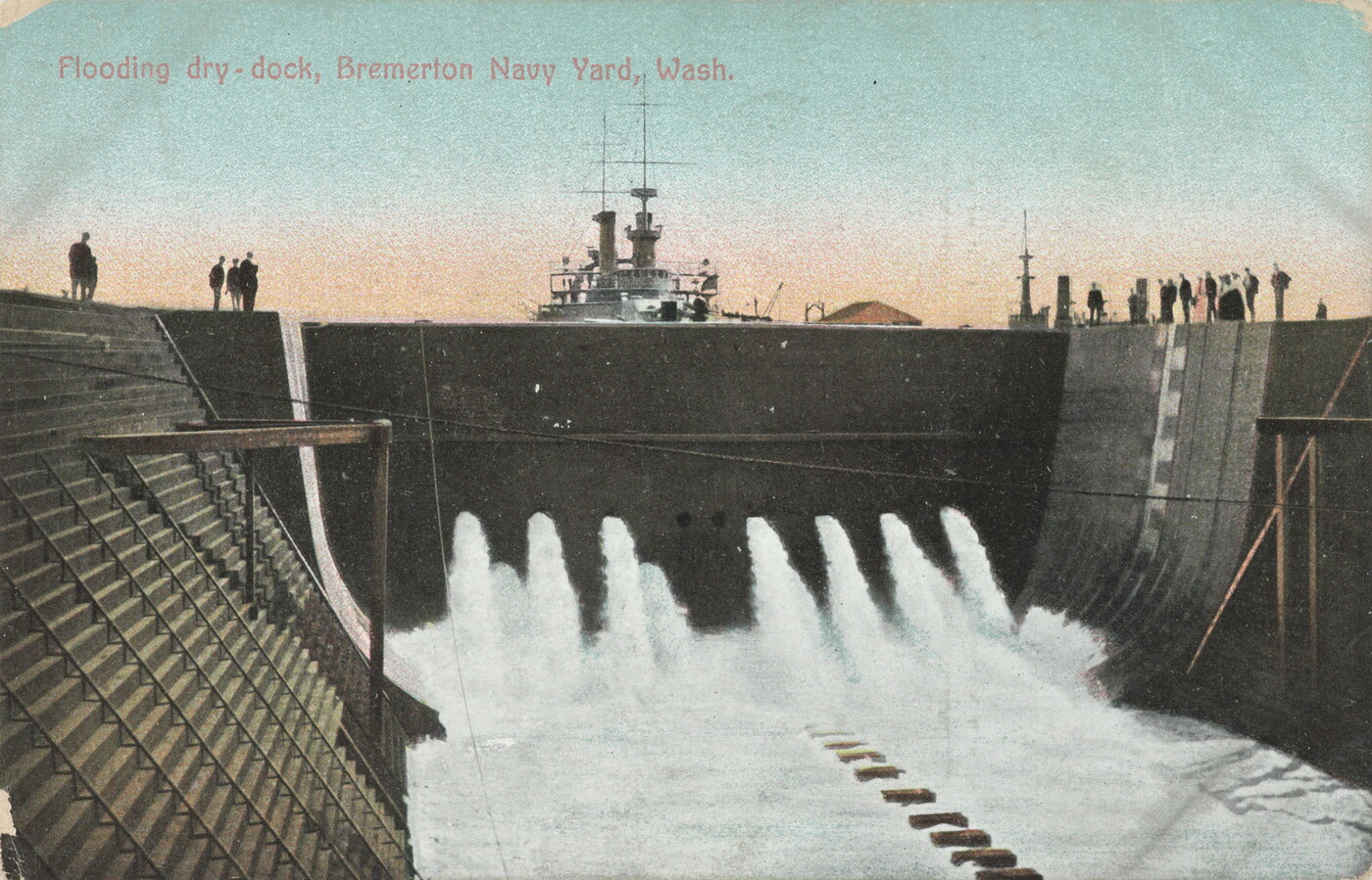 Flooding Dry-Dock, Bremerton Navy Yard, Wash. | Amon Carter Museum of ...