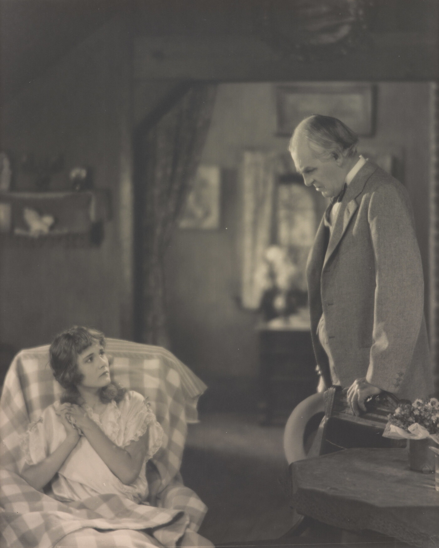 [Seated Lucille Ricksen and standing older man, "Idle Tongues"] | Amon ...