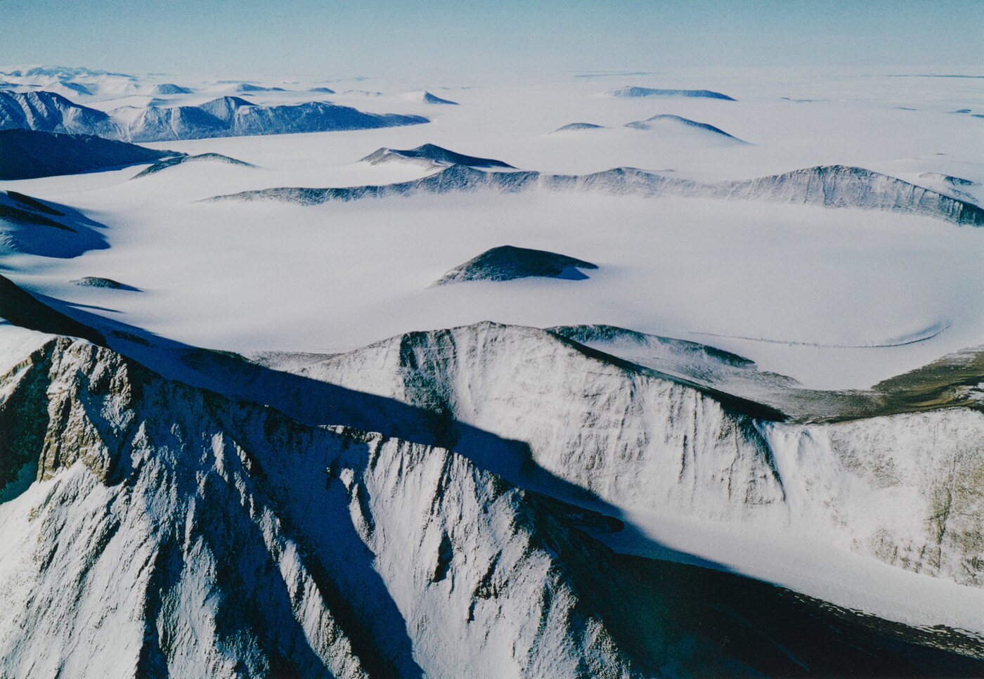 Transantarctic Mountains, South Pole Flight, Antarctica, December 1975 ...