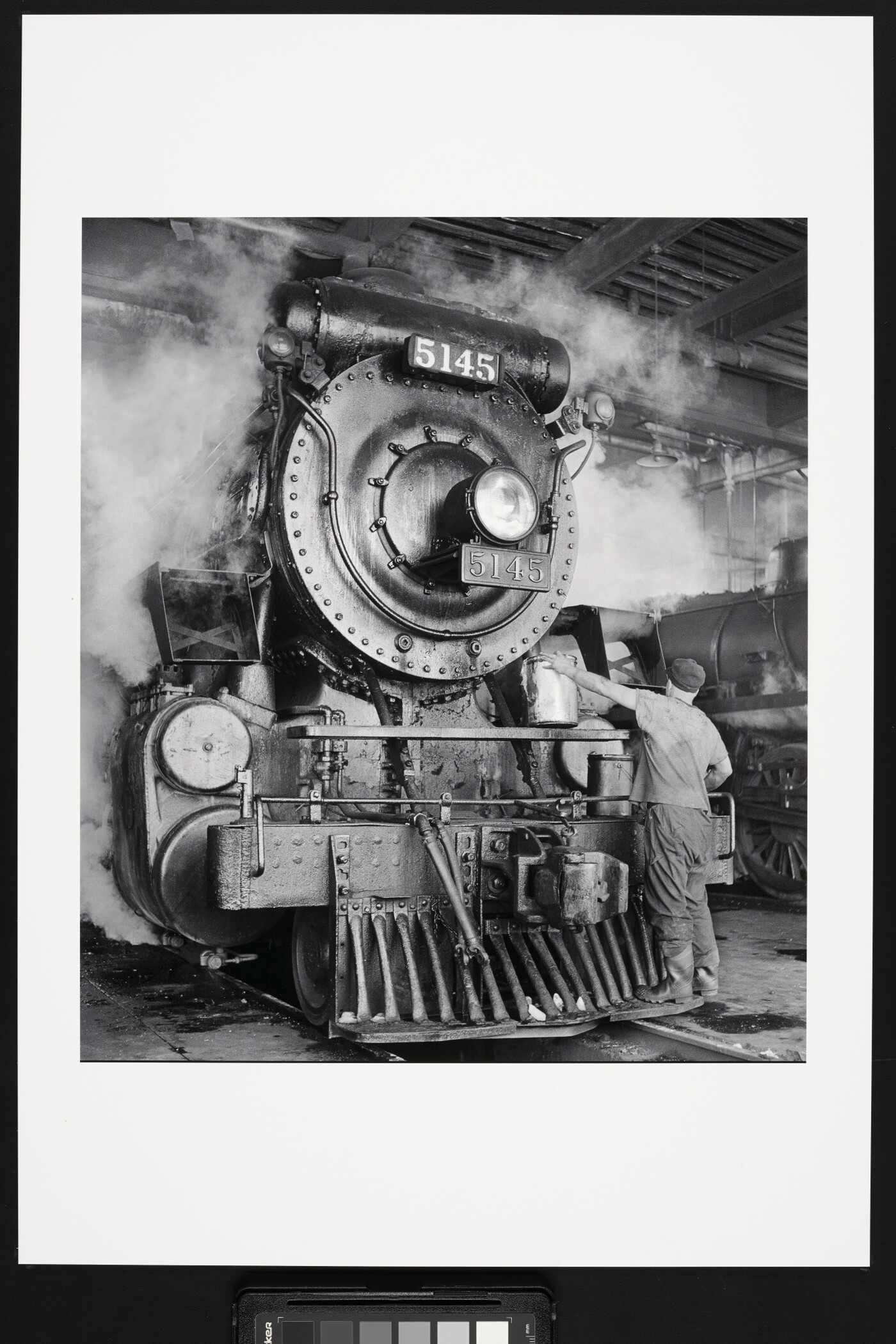 Locomotive Number 5145 Being Serviced in Roundhouse, St. Luc Engine ...