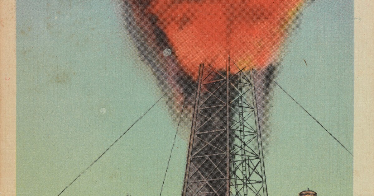 Instead of a Gusher-Fire! Oil Well Explosion in West Texas. | Amon ...