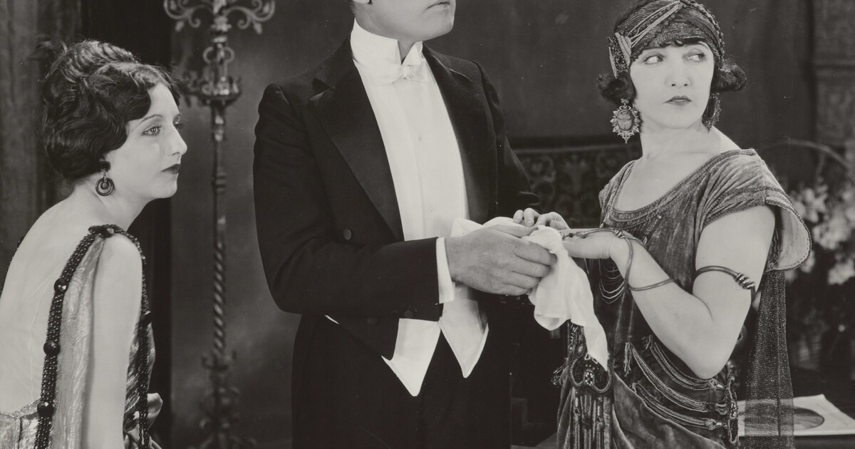 [Forrest Stanley with two women in formal attire, "Forbidden Fruit ...