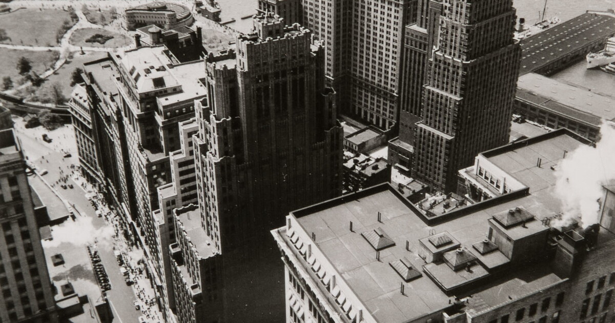 Broadway to the Battery, from Roof of Irving Trust Company Building ...